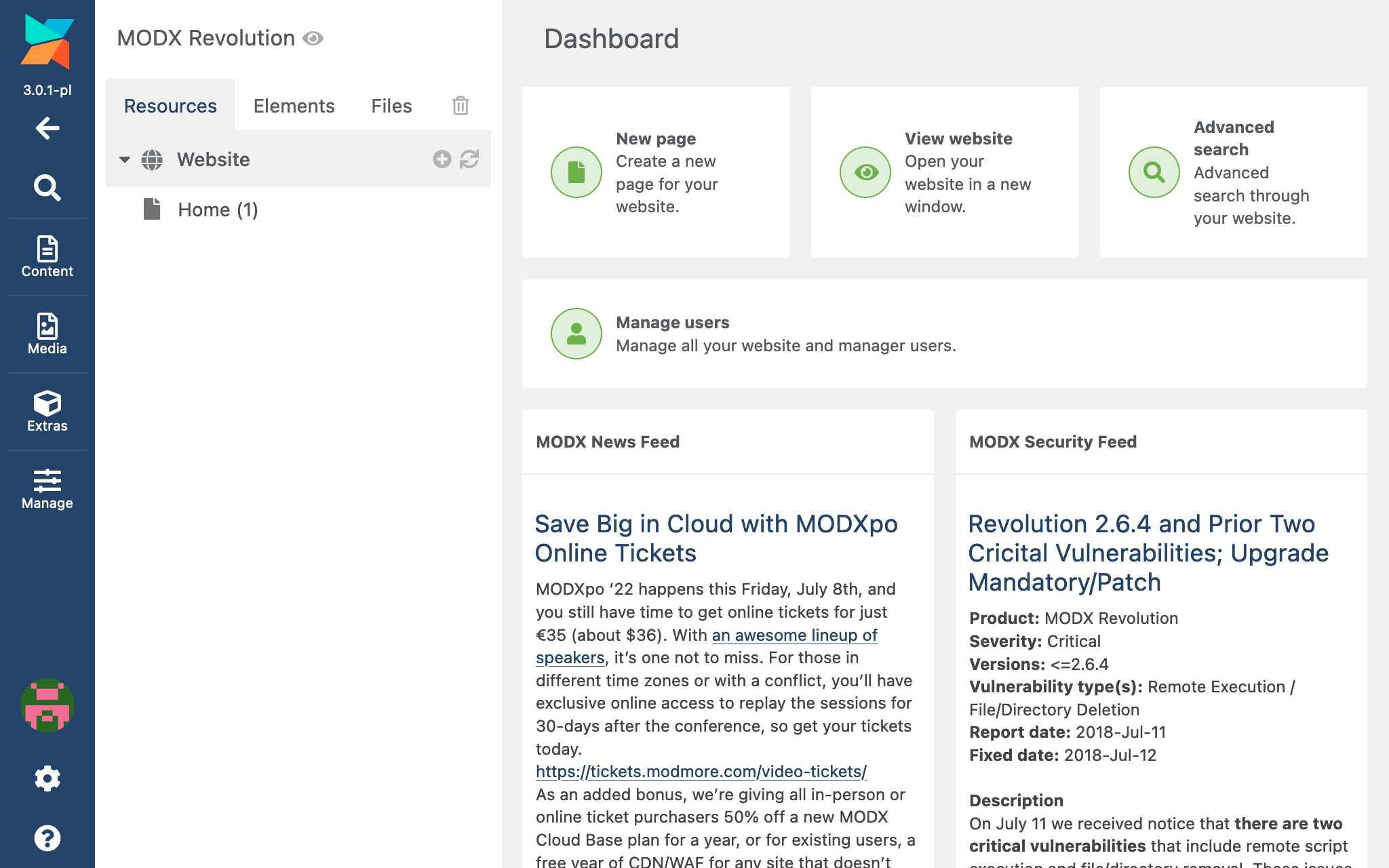 Migrate MODX website - Transfer Website